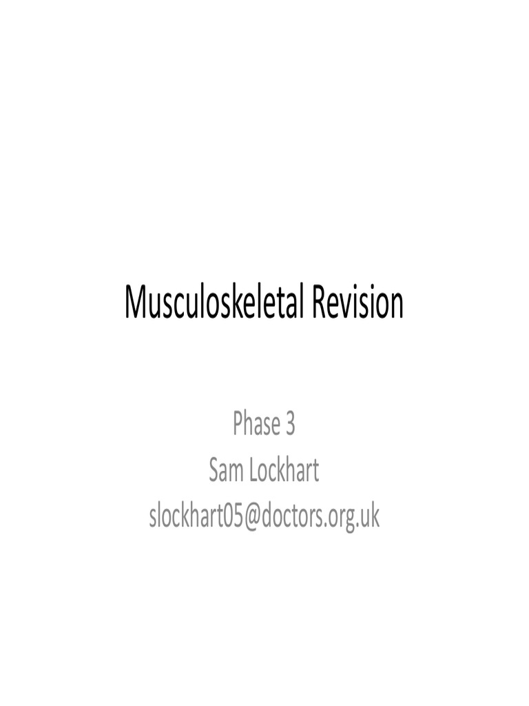 Musculoskeletal | PDF | Osteoarthritis | Rheumatoid Arthritis