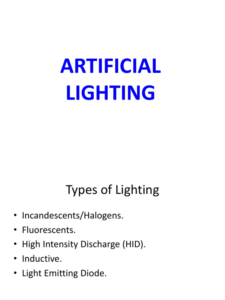 Artificial Lighting | Download Free PDF | Compact Fluorescent Lamp ...