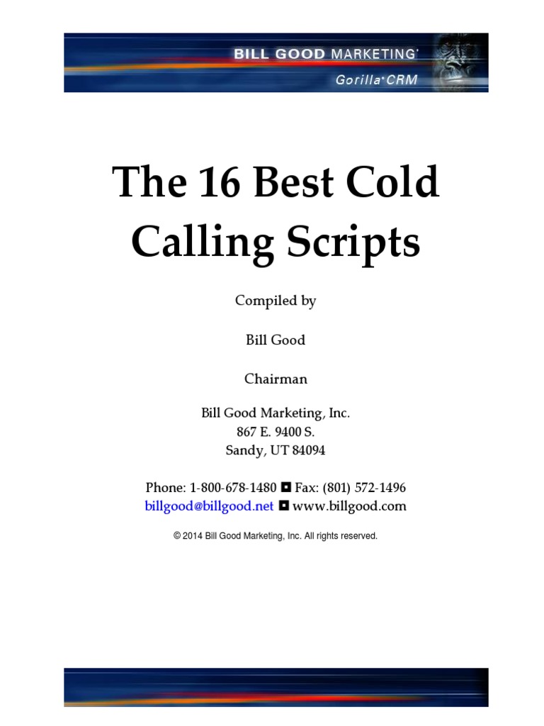 16 Best Cold Calling Scripts PDF | PDF | Municipal Bond | Dividend