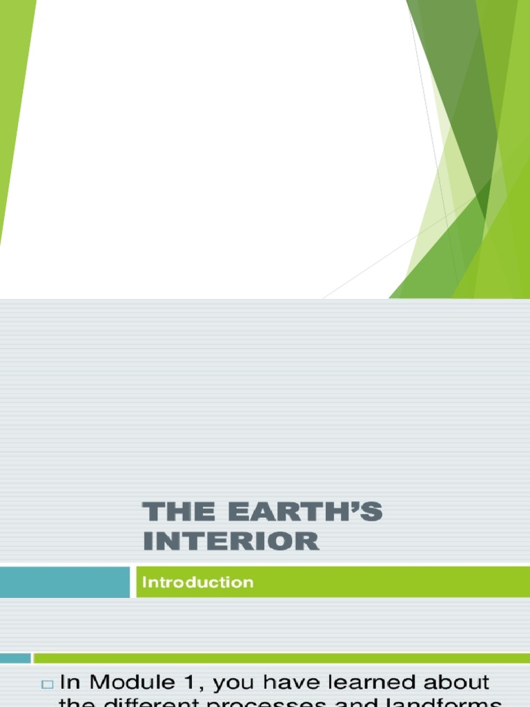 Earth's Interior Grade 10 | PDF