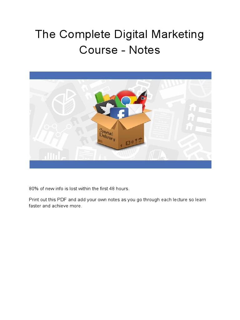 Notes - Complete Digital Marketing Course | PDF | Search Engine ...