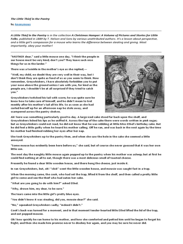 The Little Thief in The Pantry | PDF