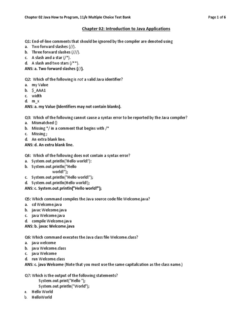 MC Ch02 IntroApplication | Download Free PDF | Integer (Computer Science) | Java (Programming ...