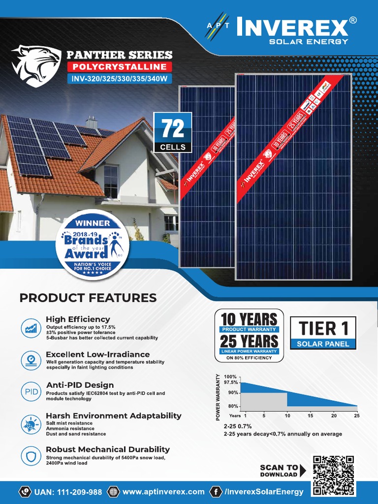 Inverex Solar Panel Panther Series Brochure | PDF