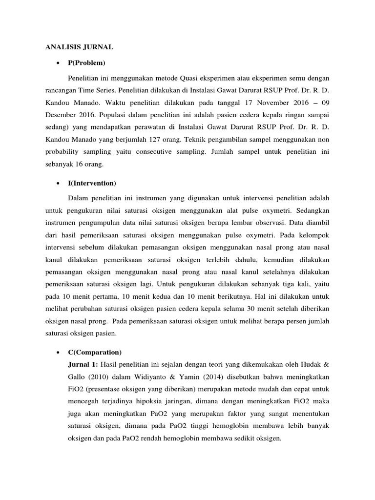 ANALISIS JURNAL Pico | PDF