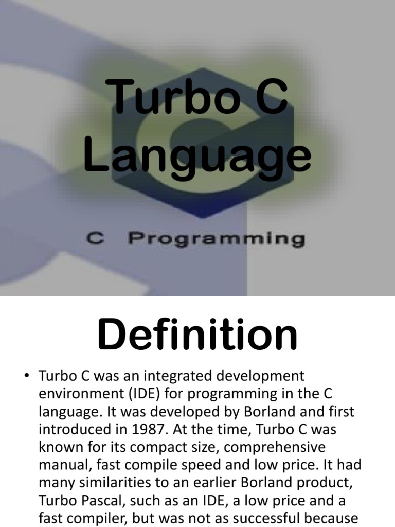 Turbo C Language | PDF | Source Code | Computer Program