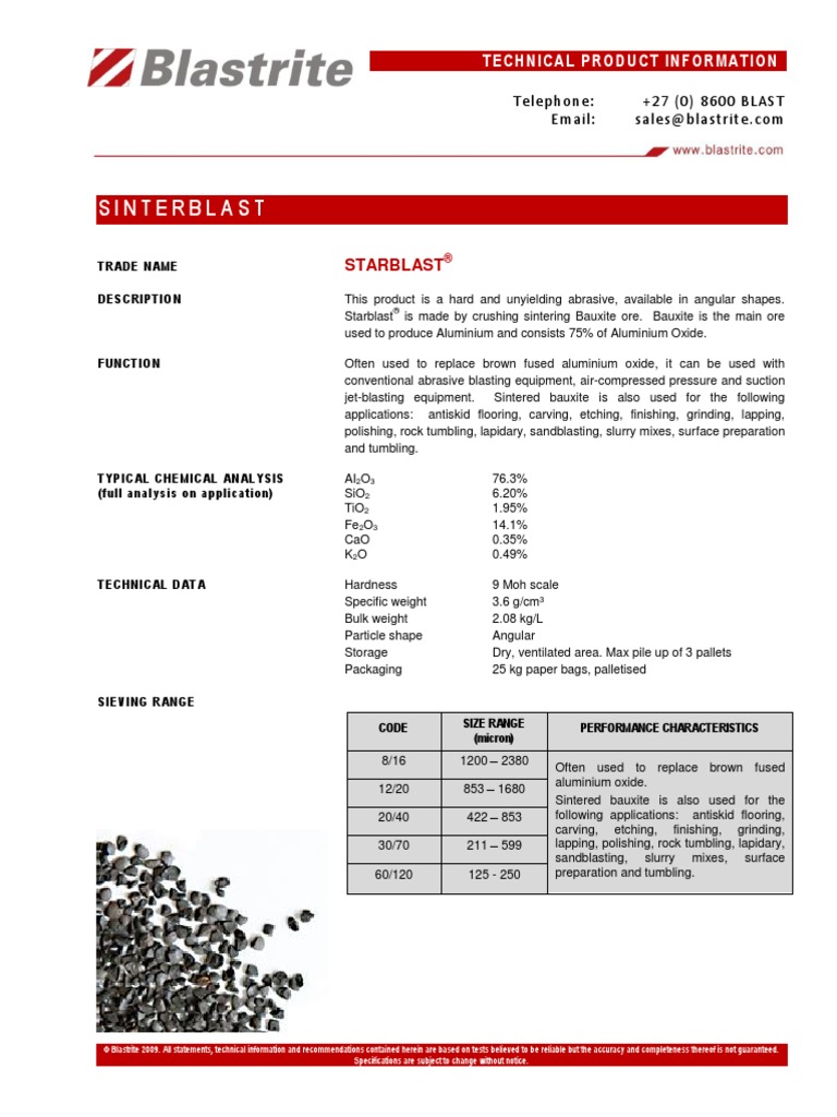Blastrite Sinterblast - Starblast | PDF | Abrasive | Business Process