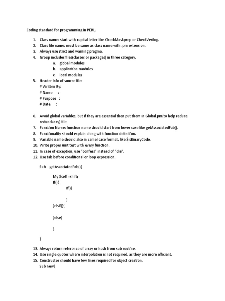 Coding Guideline | PDF