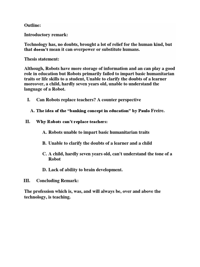 While Robots Have Advantages in Education, They Cannot Fully Replace Teachers Due to Inability ...