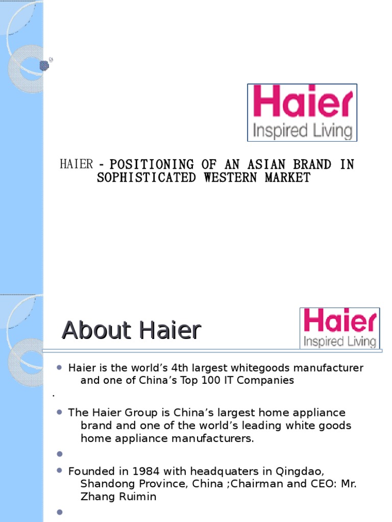 Haier Final | PDF | Economies | Business