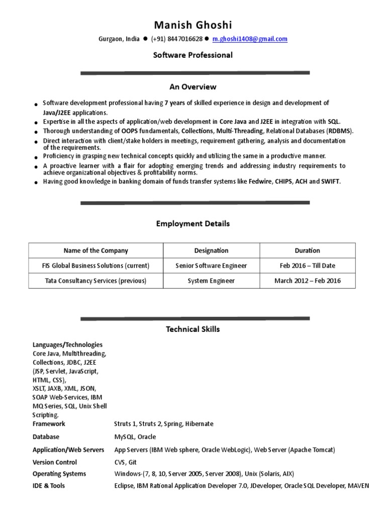 Manish Resume | PDF | Web Application | Java Server Pages
