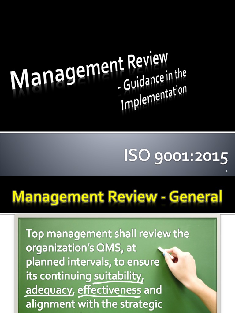ISO 9001:2015 Management Review Guidelines | PDF | Iso 9000 | Service ...