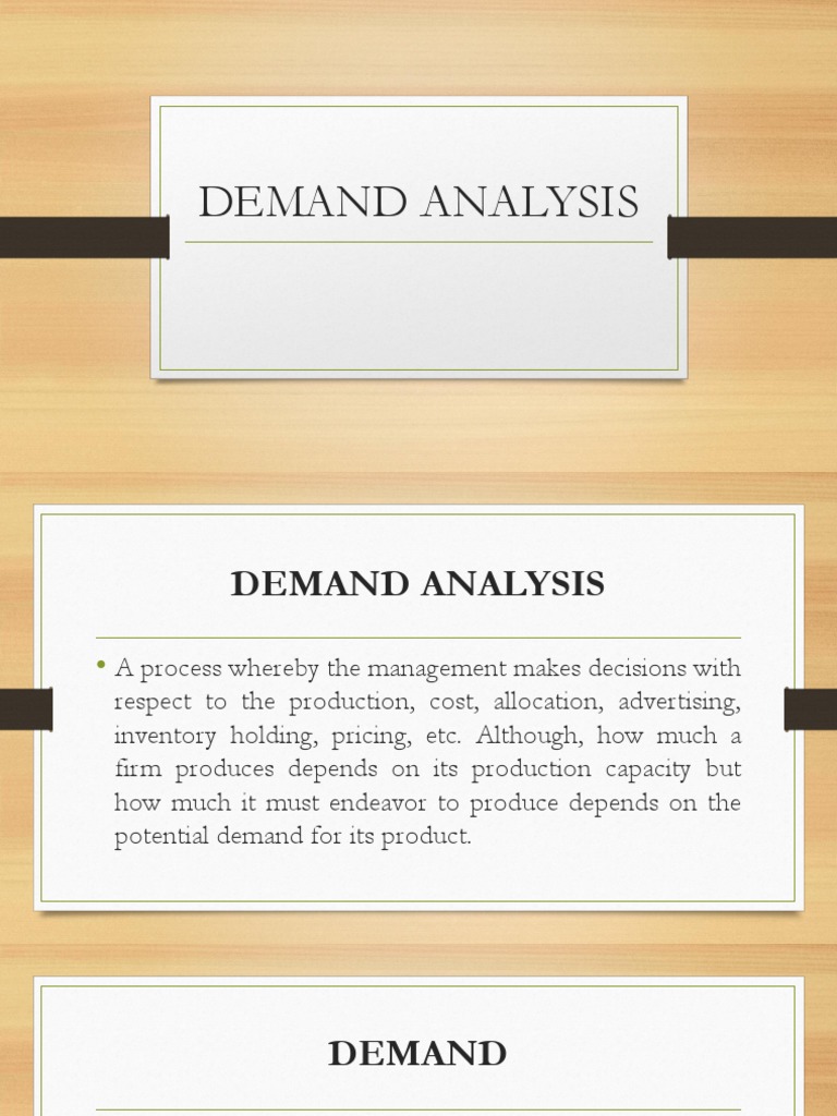 Demand Analysis Report | PDF | Supply And Demand | Demand