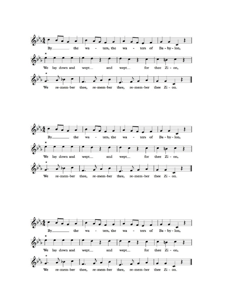 By The Waters of Babylon - Canon | PDF