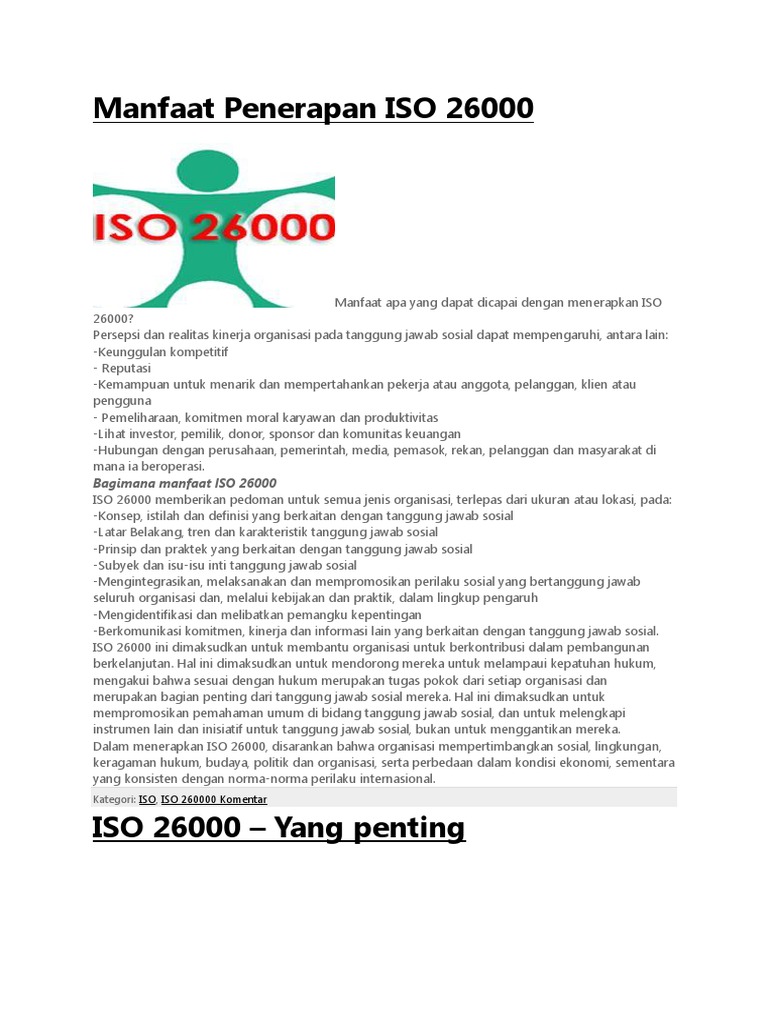 Iso 260001 | PDF