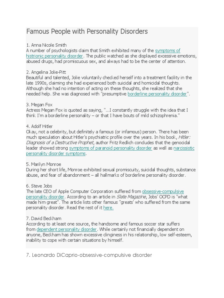 Personality Disorder | Download Free PDF | Personality Disorder ...