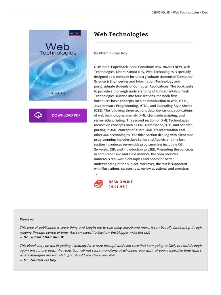 Web Technologies by Uttam K. Roy PDF | PDF | Xml | Dynamic Web Page