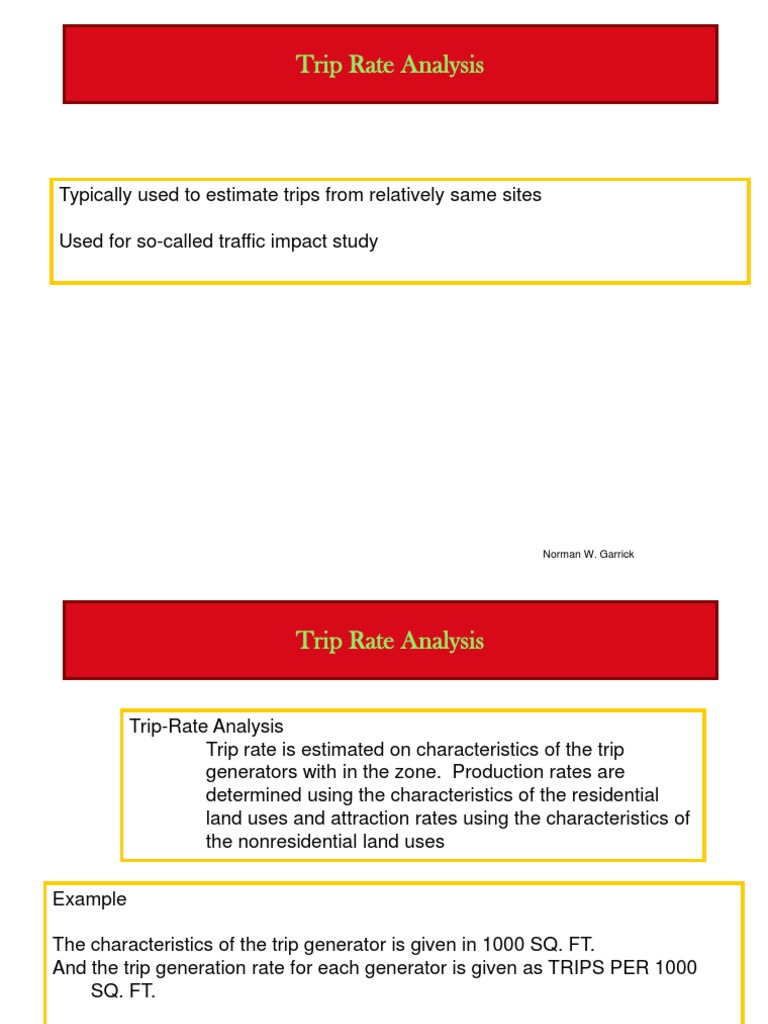 Trip Generation - Trip Rate Analysis | PDF | Transport | Business