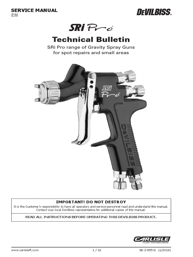 SRi PRO Devilbiss Manual | PDF | Valve | Nature