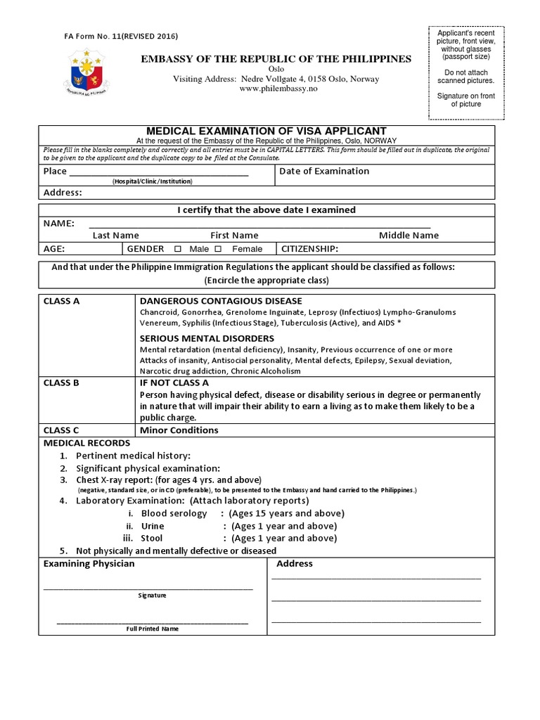 Medical Examination Form | PDF | Physical Examination | Infection