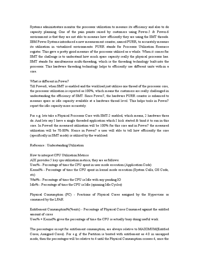 Aix Cpu Util 0 Pdf Central Processing Unit Multi Core Processor