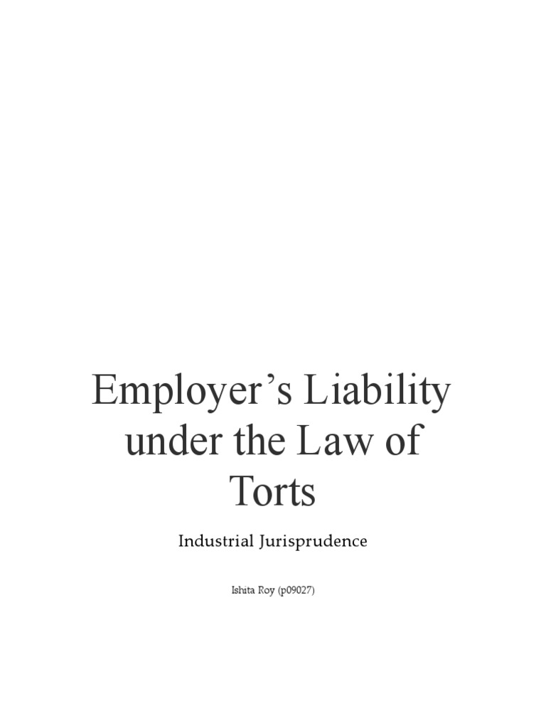 An Analysis of Employers' Delictual Liability Towards Employees Under ...