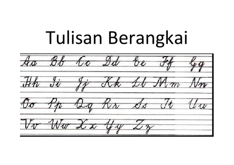 Tulisan Berangkai | PDF