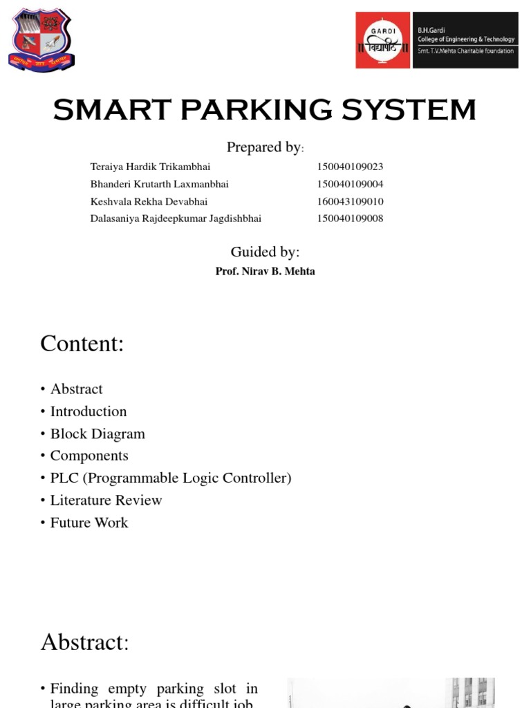 Smart Parking System | PDF | Programmable Logic Controller | Input/Output