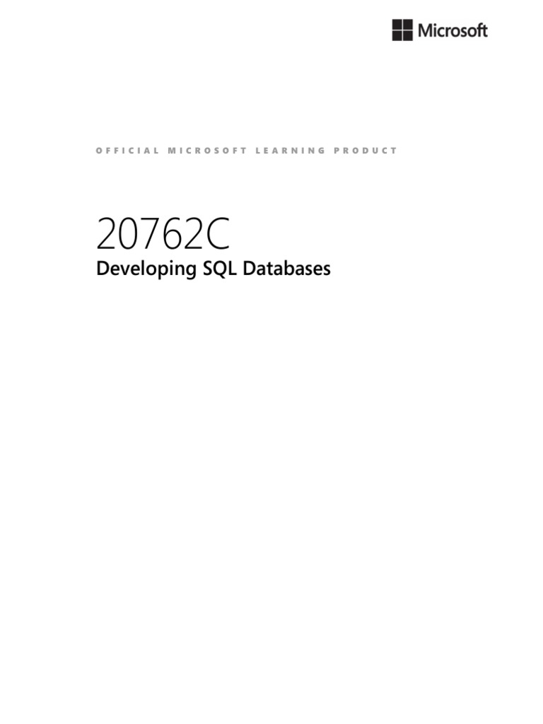 20762C ENU TrainerHandbook PDF | PDF | Database Index | Microsoft Sql Server