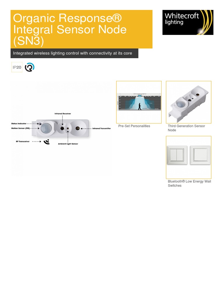 Organic Response Integral Sensor Node sn3 Datasheet PDF | PDF ...