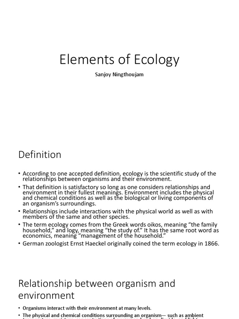 Elements of Ecology | PDF | Ecology | Ecosystem
