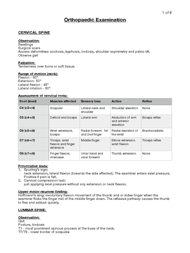 Orthopedic Exam Notes Apu PDF | PDF | Anatomical Terms Of Motion | Knee
