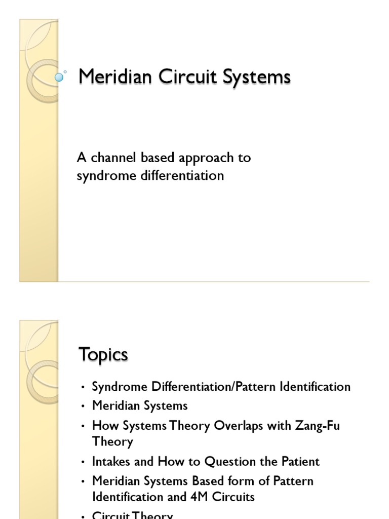 Meridian Circuit Systems Course Book | PDF | Bloating | Traditional ...
