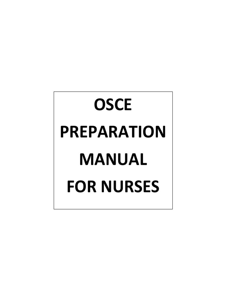 OSCE Manual 1 | PDF | Sleep | Health Care