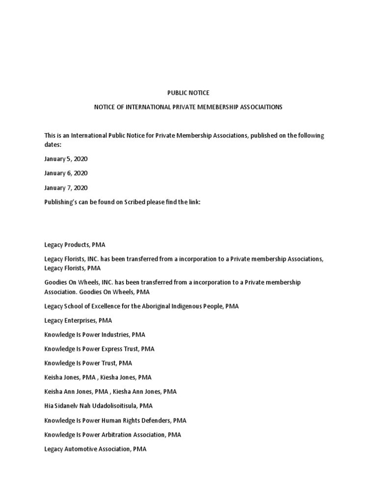 PUBLIC NOTICE of PMAs | PDF