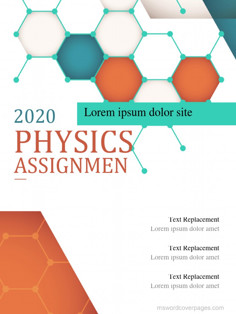 Physics Assignment Cover Page 4 | PDF | Business