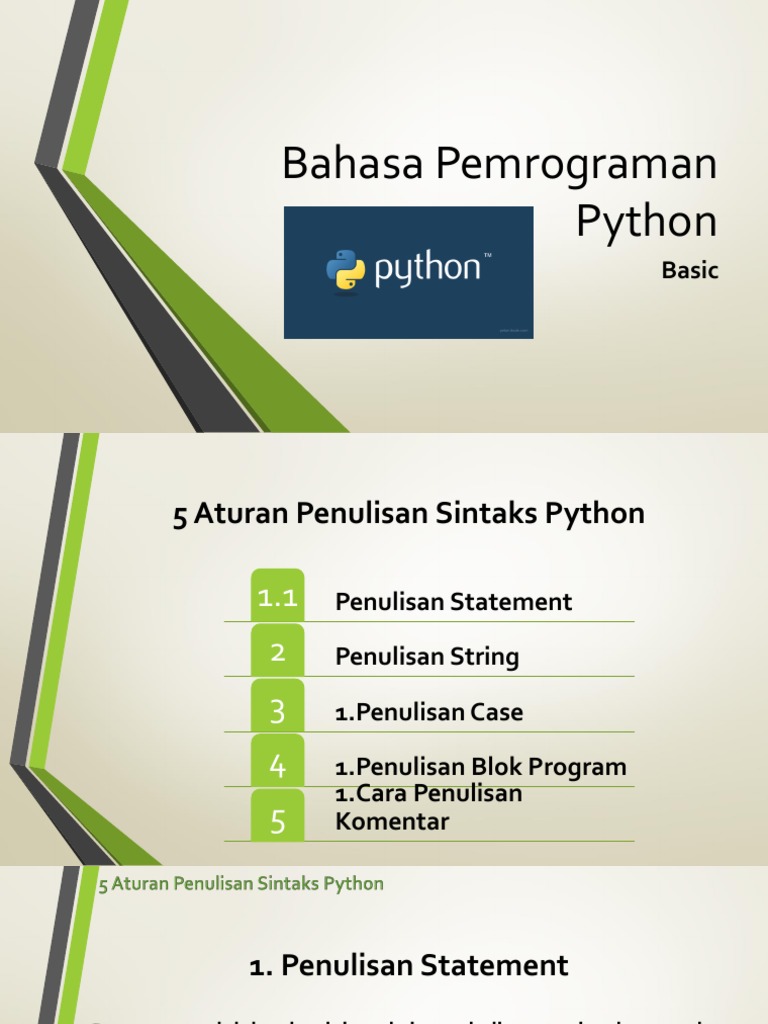 Bahasa Pemrograman Python - Dasar | PDF