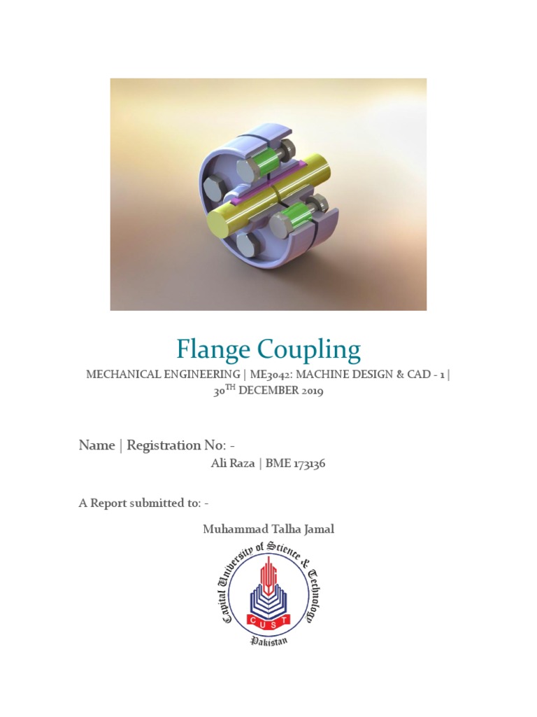 Flange Coupling PDF | PDF | Stress (Mechanics) | Bending