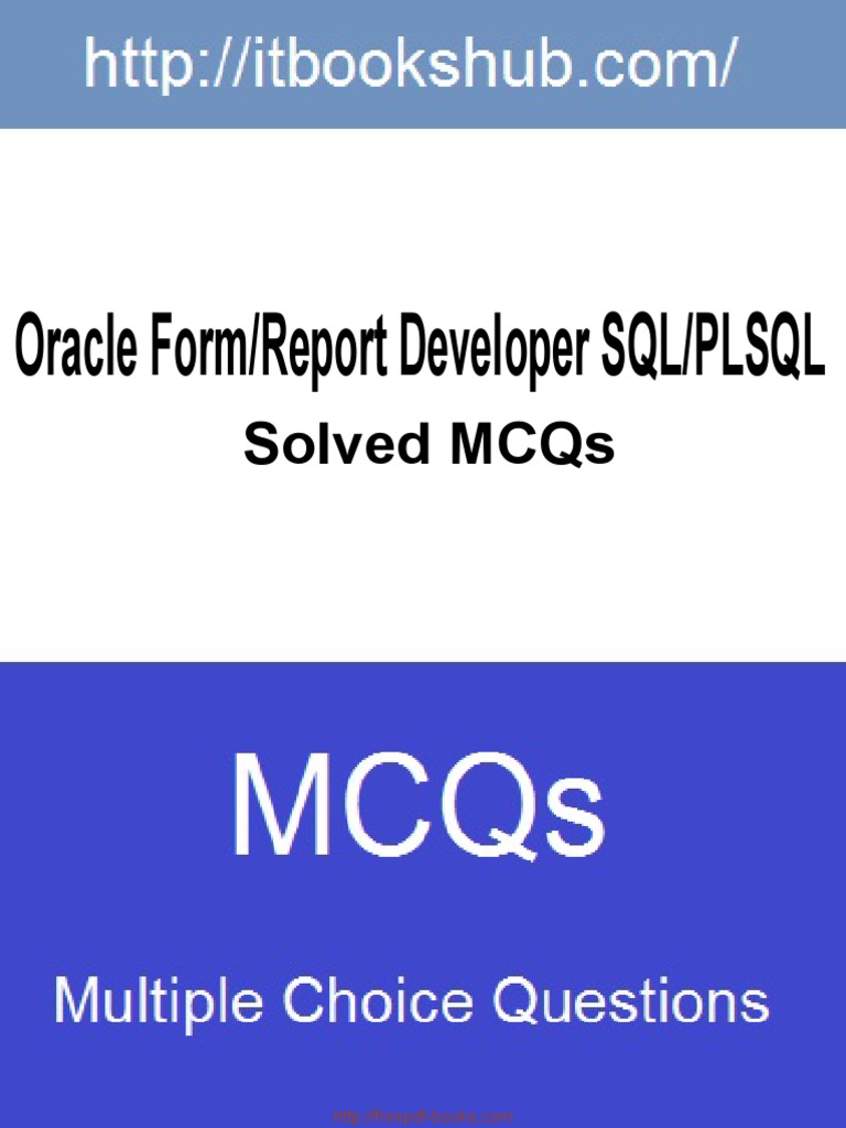 Oracle Form Report Developer SQL PLSQL Solved Mcqs | PDF | Pl/Sql | Inheritance (Object Oriented ...