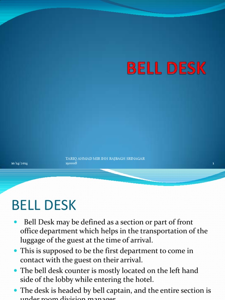 Bell Desk | PDF | Mail | Baggage