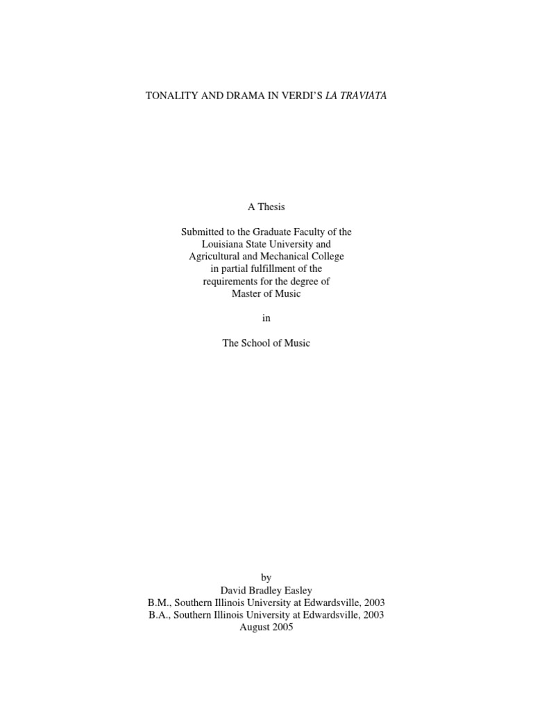 Tonality and Drama in Verdi PDF | PDF | La Traviata | Giuseppe Verdi