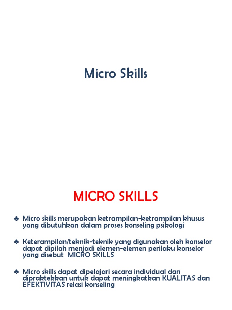 Micro Skills | PDF