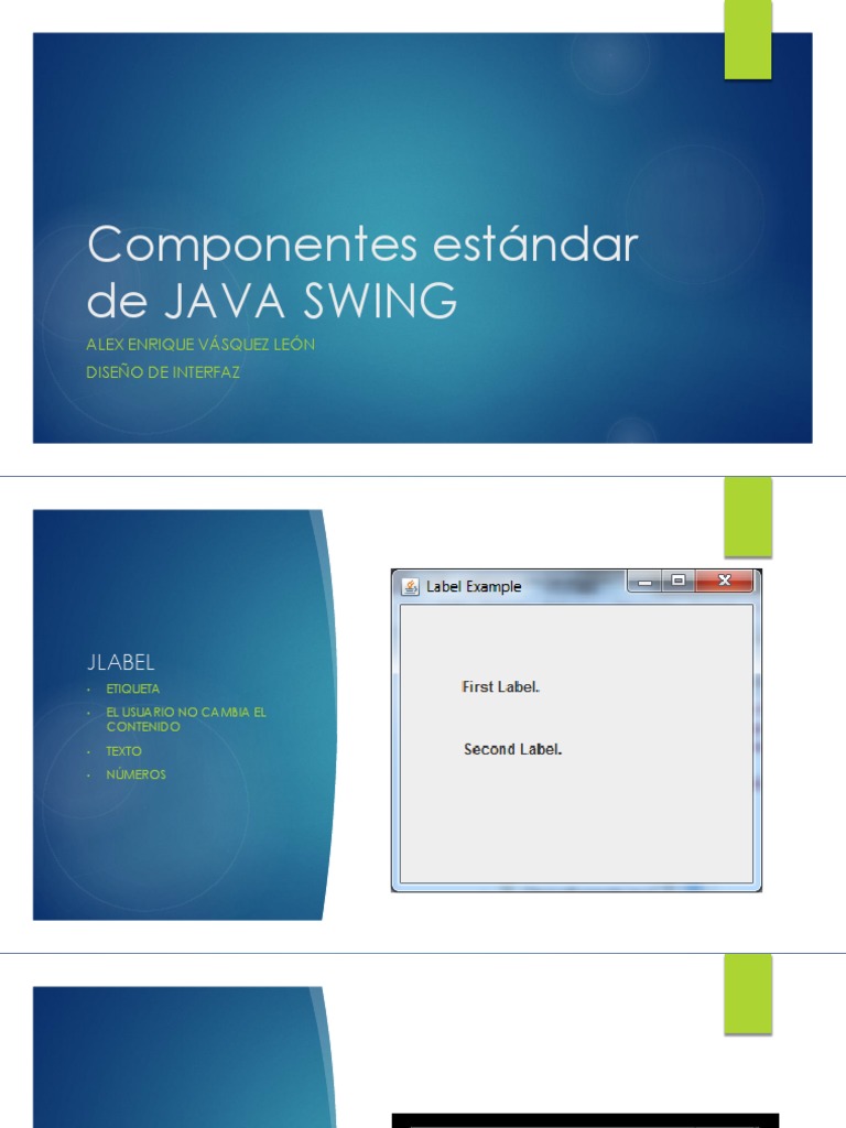 Componentes de JAVA SWING | PDF