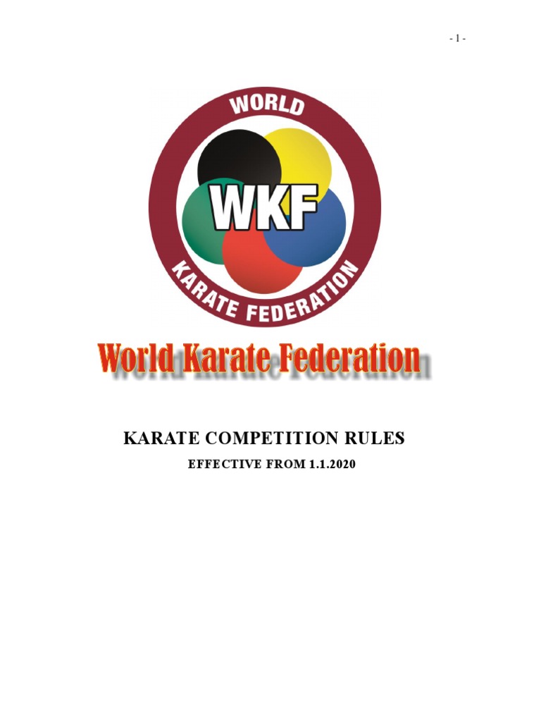 WKF Karate Competition Rules 2020 | PDF | Referee | Sports