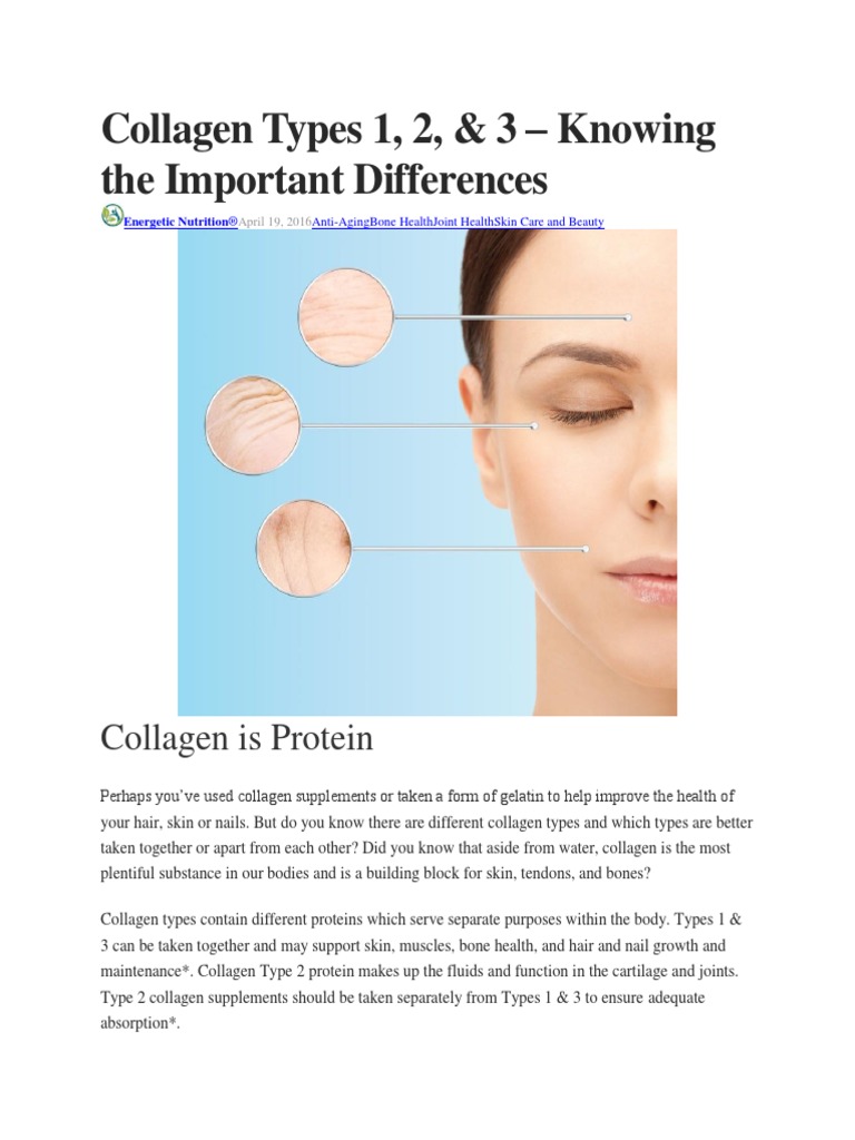 Collagen Types 1 | PDF | Gelatin | Collagen