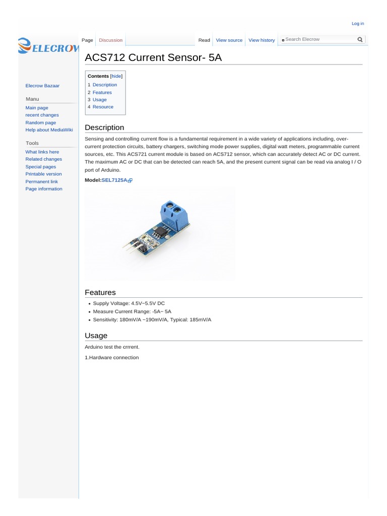 Acs 712 | PDF | Power Supply | Electronic Engineering
