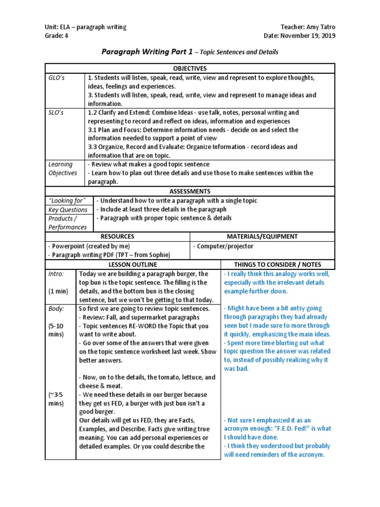 LP - Paragraph Writing Part 1 | PDF | Question | Communication