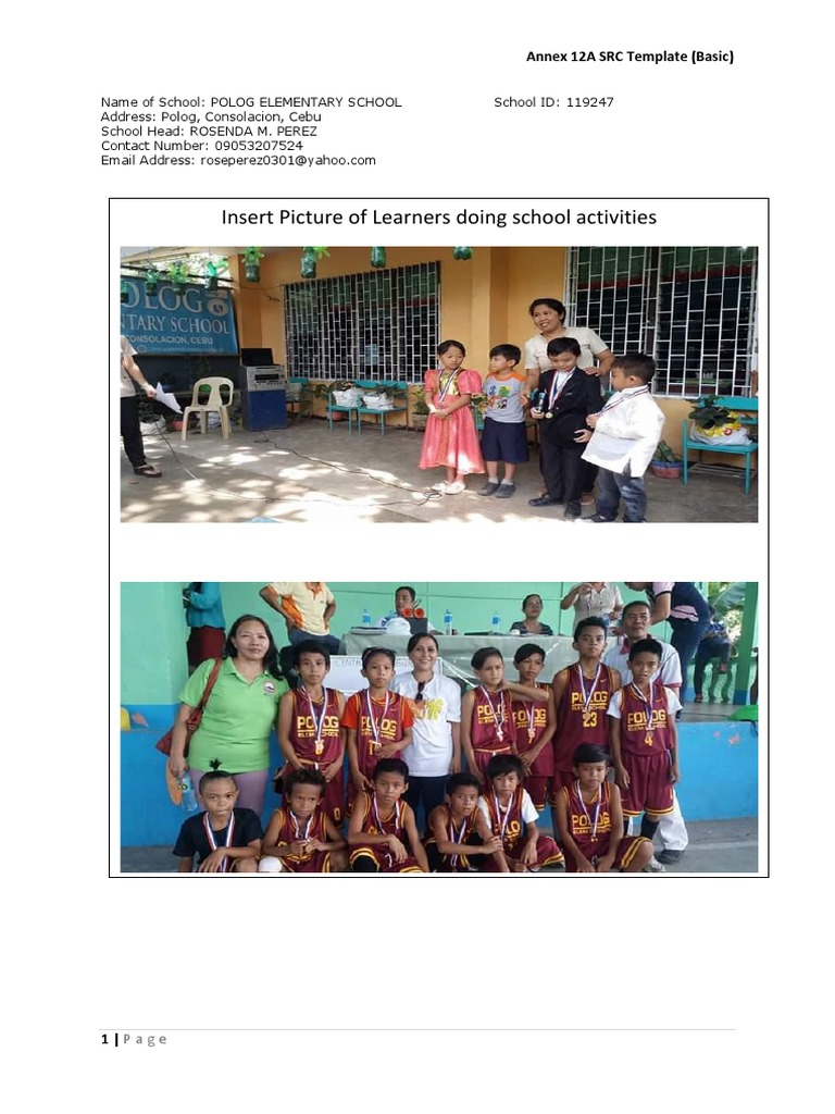 SIP Annex 12A - SRC Template (Basic) | PDF | Learning | Behavior Modification