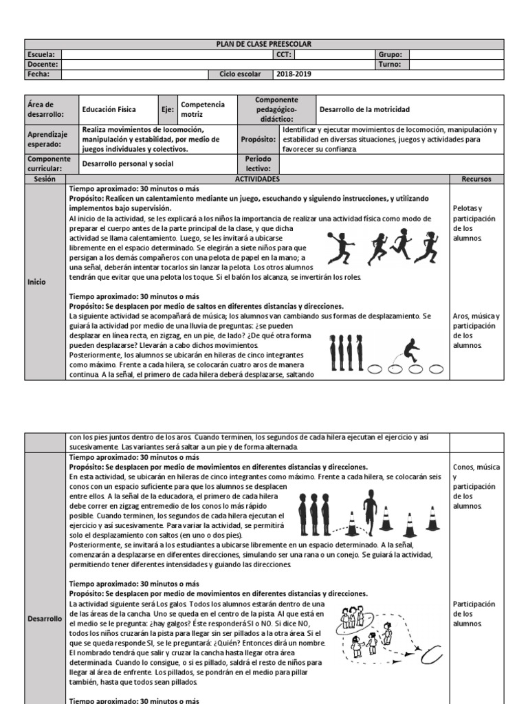 Realiza Movimientos de Locomoción, Manipulación y | PDF | Educación de ...