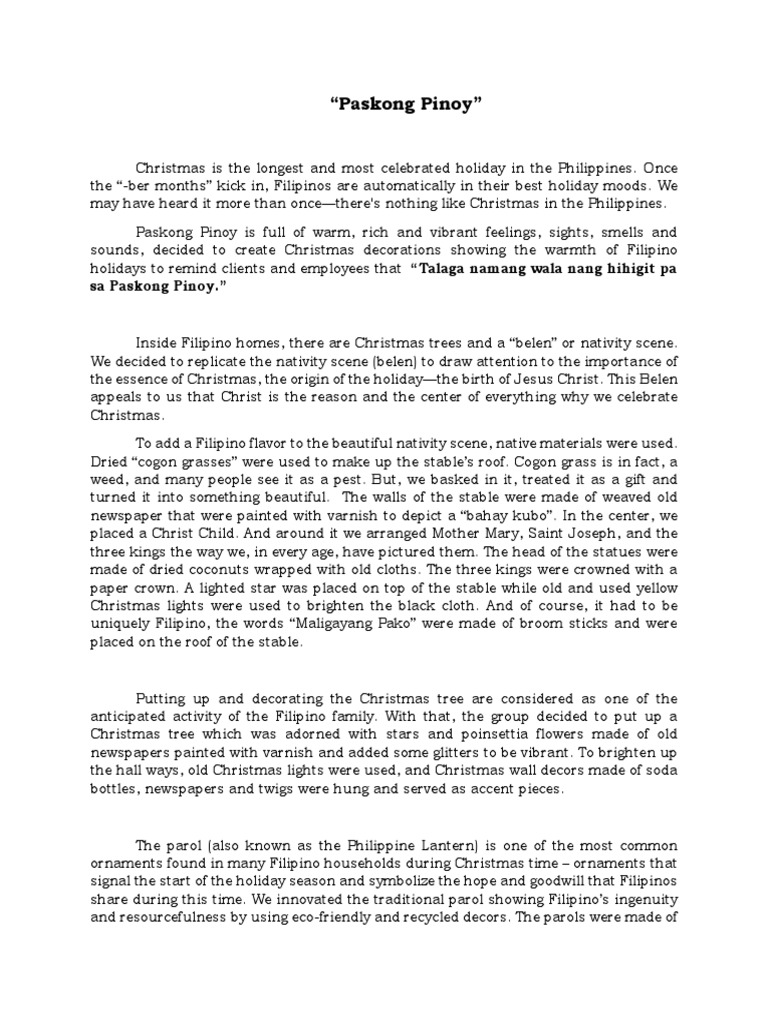Paskong Pinoy | PDF | Christmas